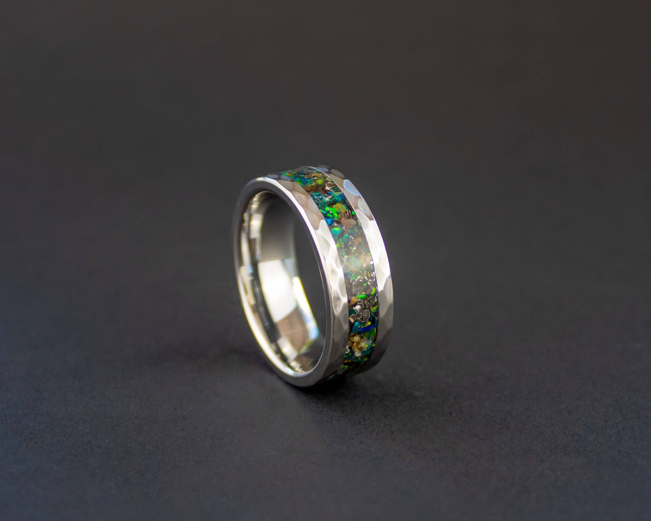 T-Rex Ring - Hammered Tungsten | Space Age Rings