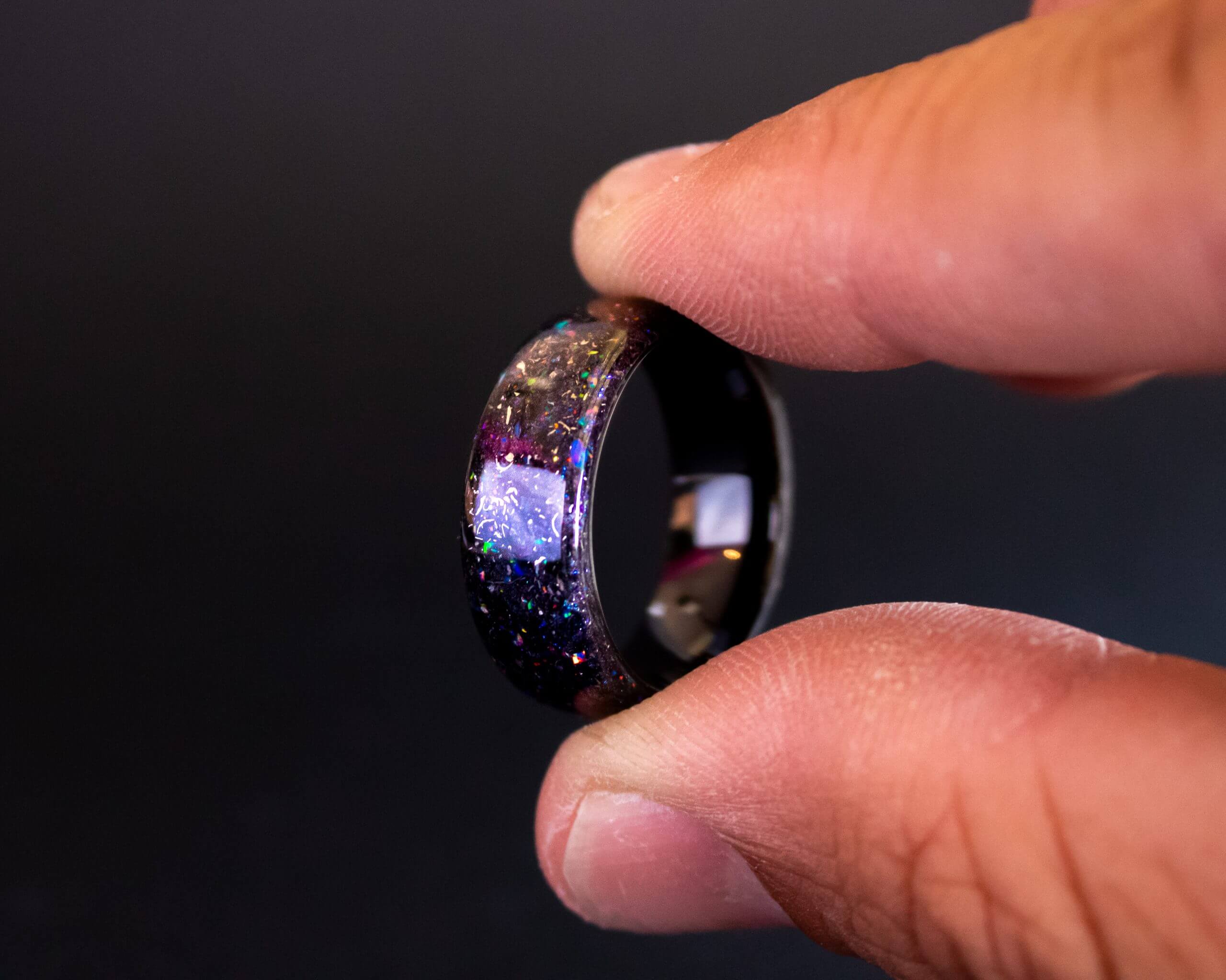 Galaxy Glow Ring Smooth Profile | Space Age Rings