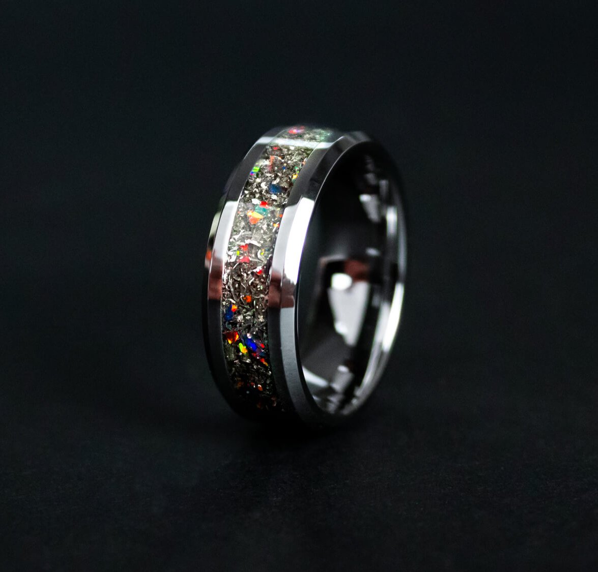 Meteorite Ring with Star Dust | Space Age Rings