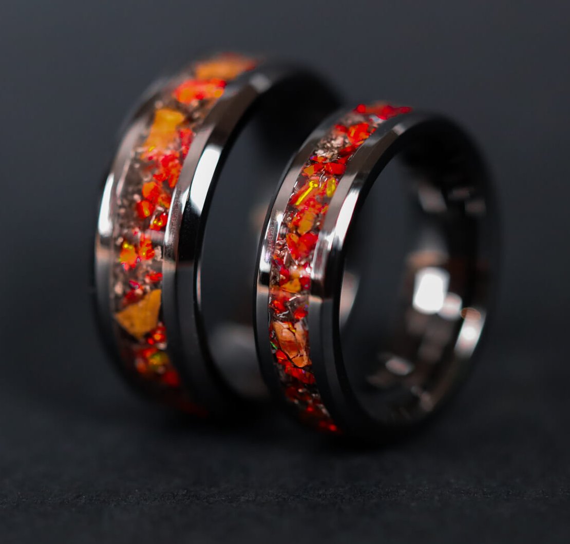 Velociraptor Rings Couples Set | Space Age Rings