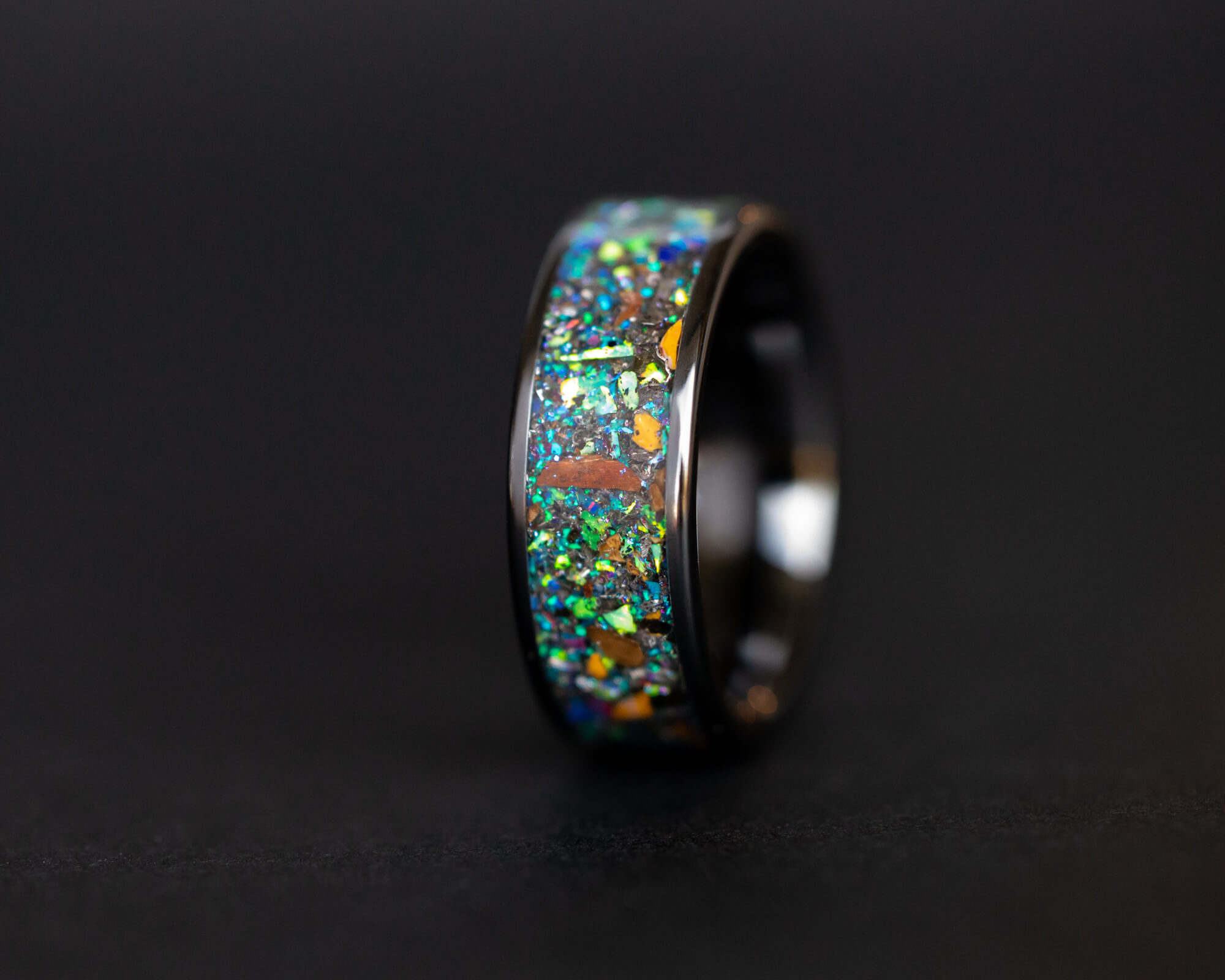 Galaxy T-Rex Velociraptor Meteorite Ring | Space Age Rings
