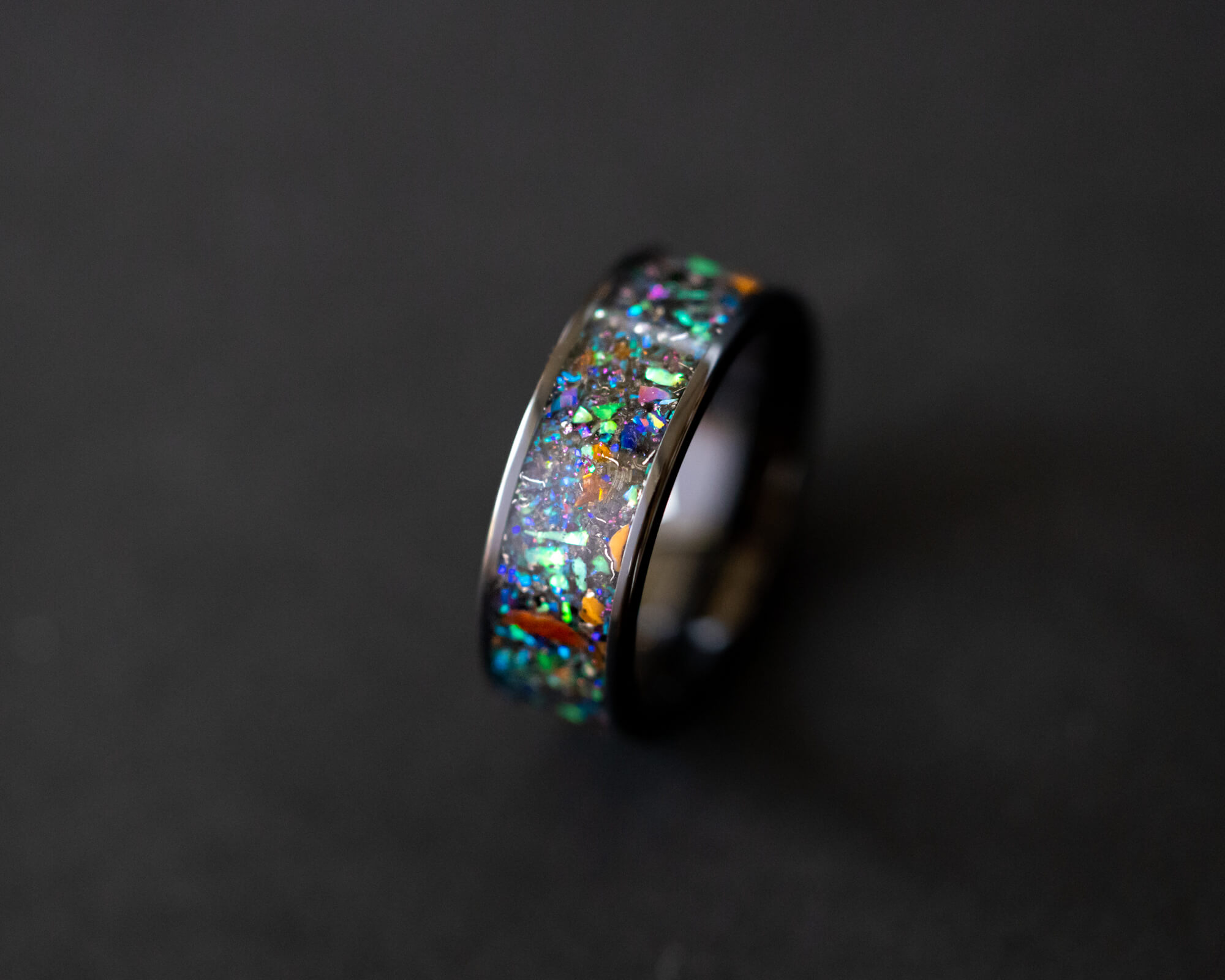 Galaxy T-Rex Velociraptor Meteorite Ring | Space Age Rings