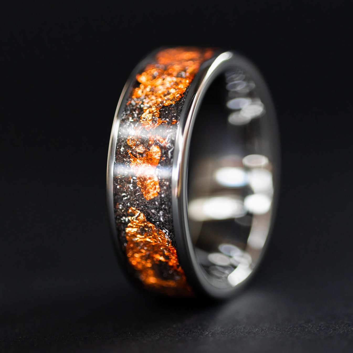 Copper Meteorite Ring | Space Age Rings
