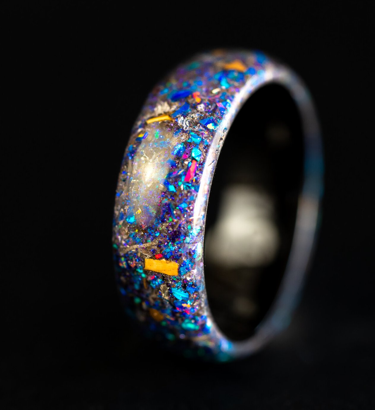 Velociraptor Ring Ceramic Midnight | Space Age Rings